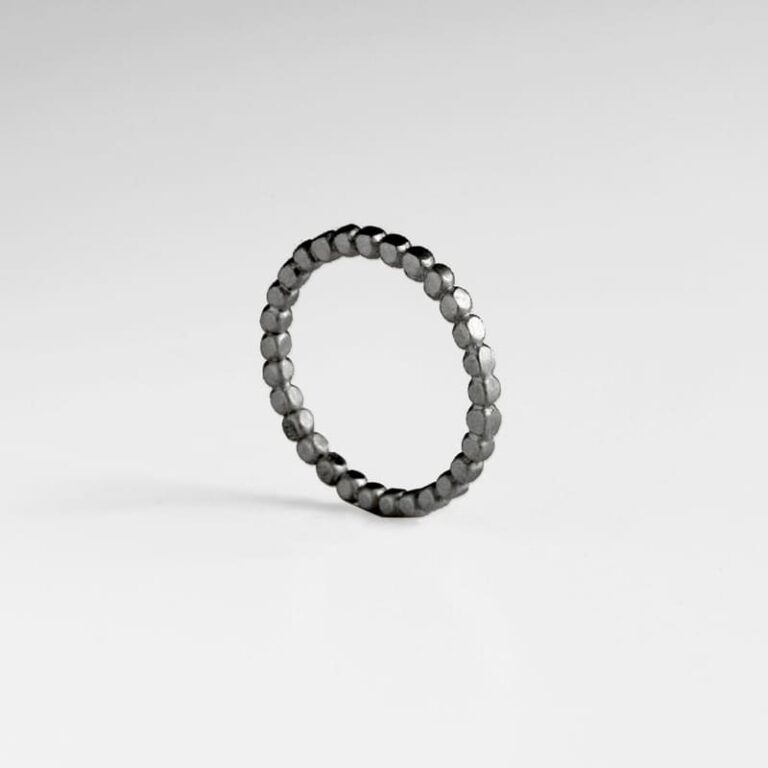 Flat Misha Ring Ruthenium Plated Silver - Susi Cala Jewelry