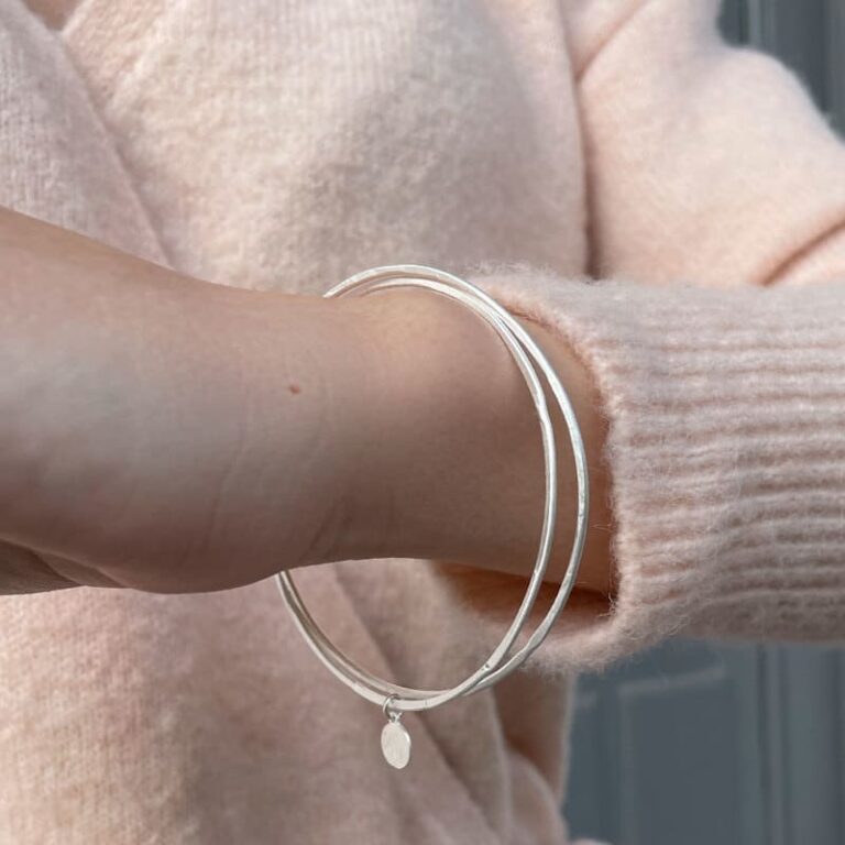 Twin Double Bangle Silver - Susi Cala Jewelry