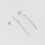 Kam ‘M’ Two Parts Earrings Silver - Susi Cala Jewelry